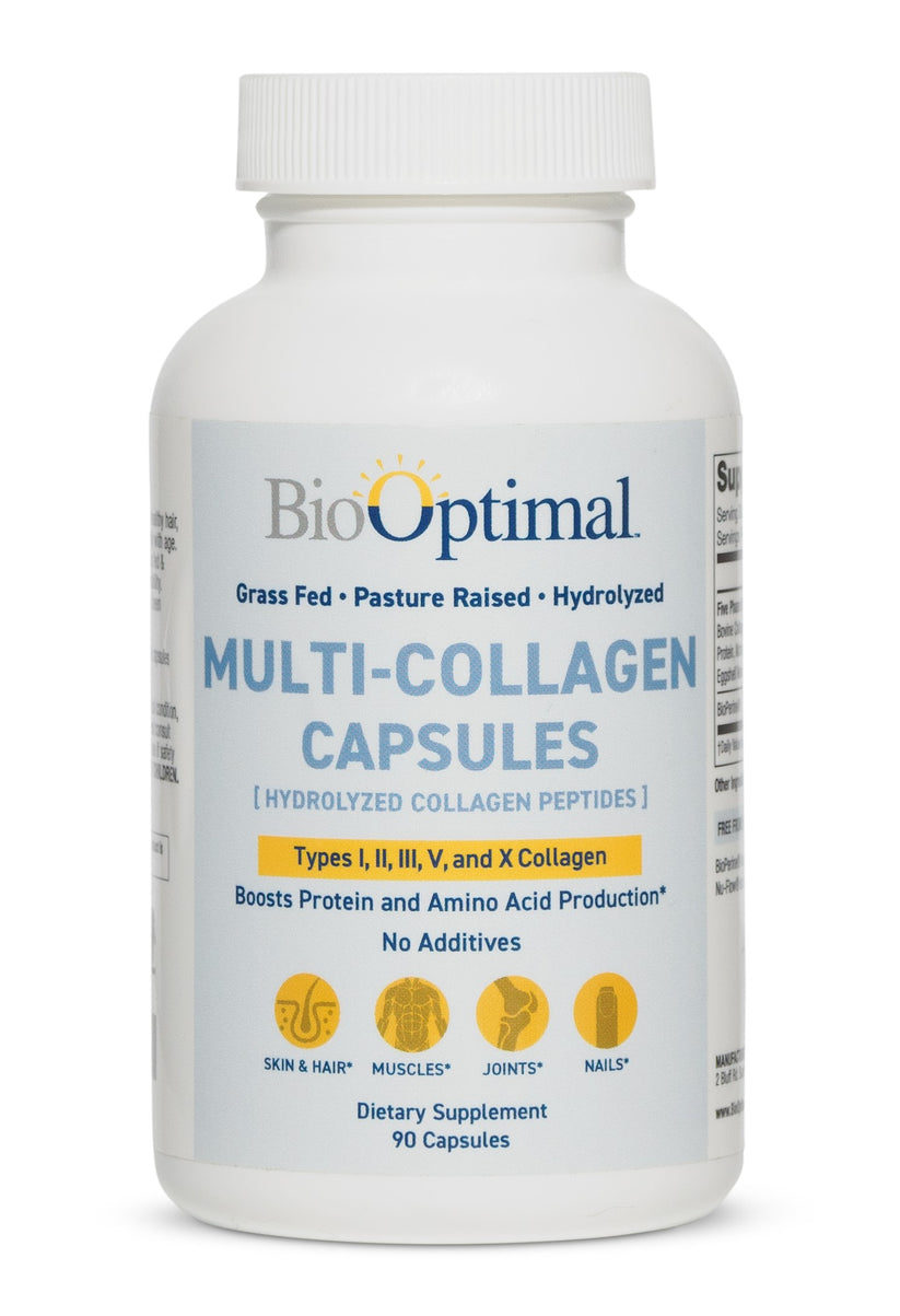 Multi Collagen Capsules - Type I, II, III, V, X | BioOptimal Supplements